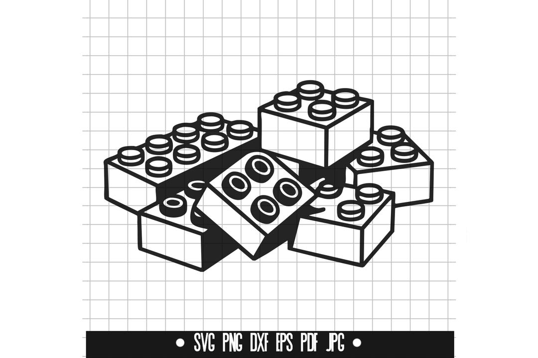 Blocks SVG, Toy Bricks DXF, Kids Blocks PNG, Brick Cut File, Clipart ...