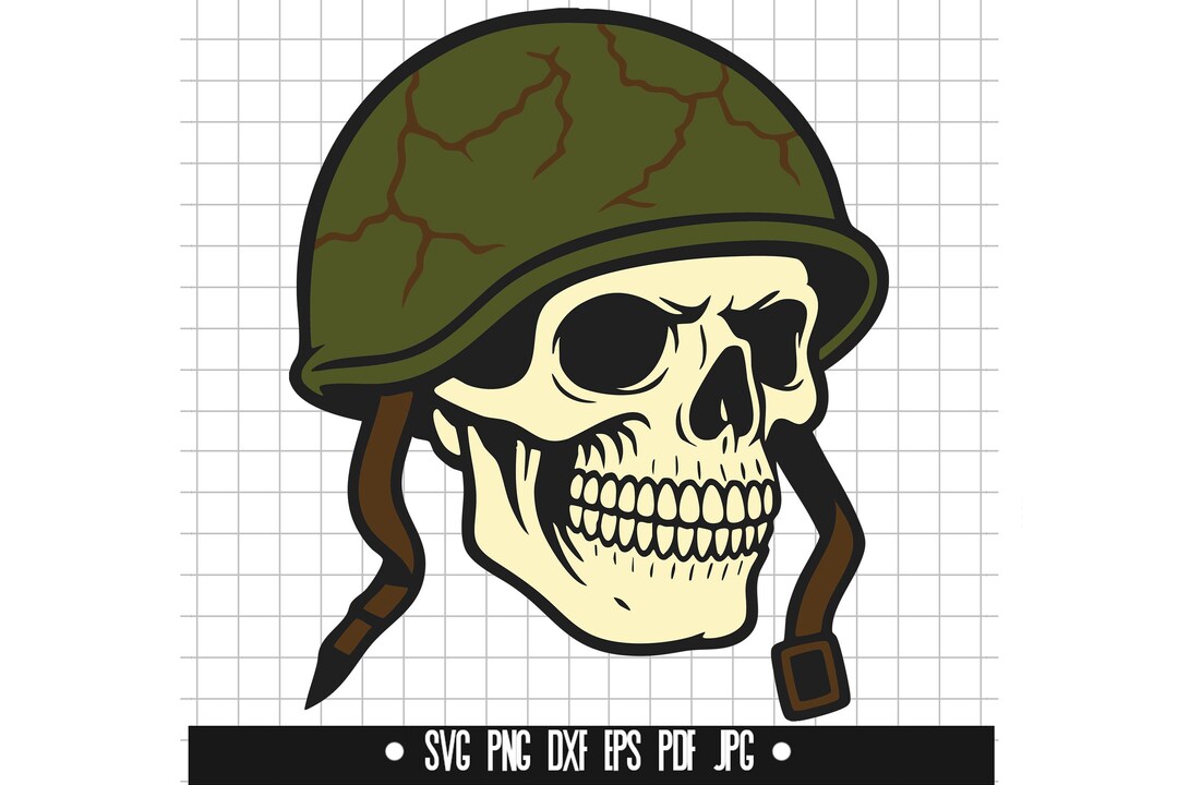 Army Skull Svg, Military Helmet Svg, Soldier Skull Svg, Combat Skull ...