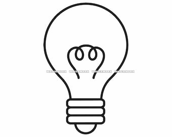 Light Bulb SVG, 2, Light Bulb Cut File, Light Bulb DXF, Light Bulb PNG ...