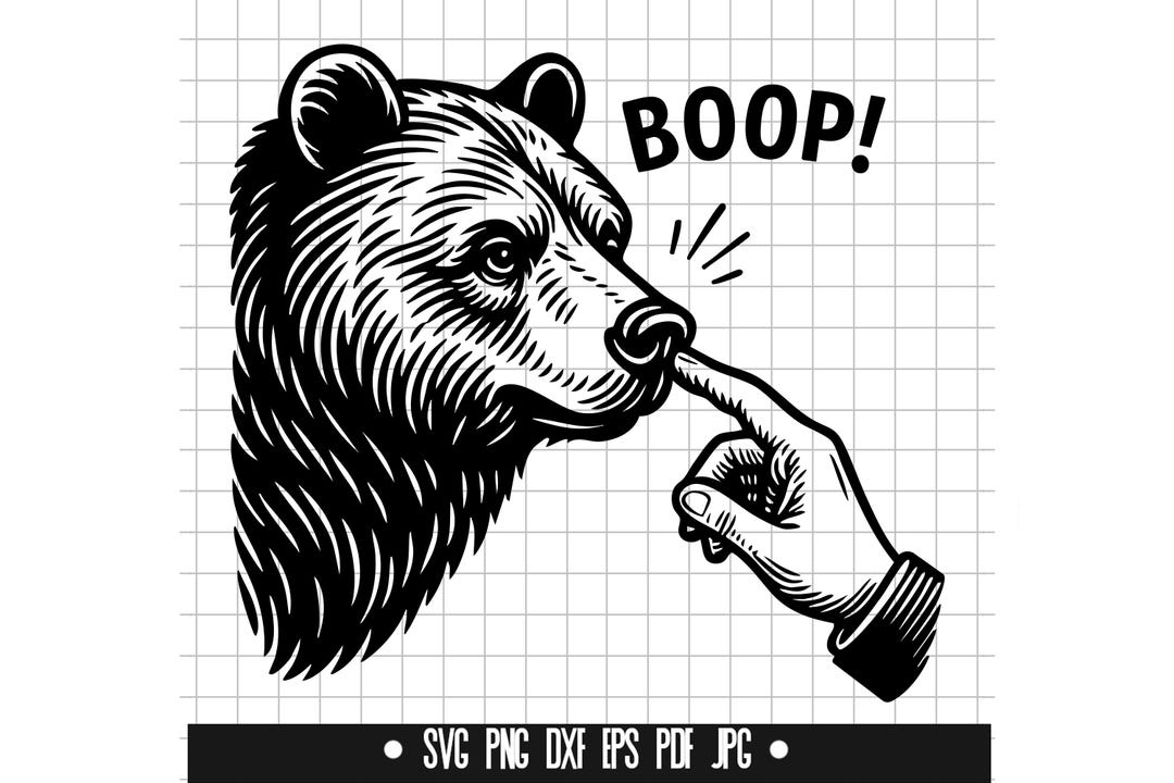 Bear Boop Svg, Boop Svg, Bear Nose Svg, Animal Svg, Funny Bear Svg ...