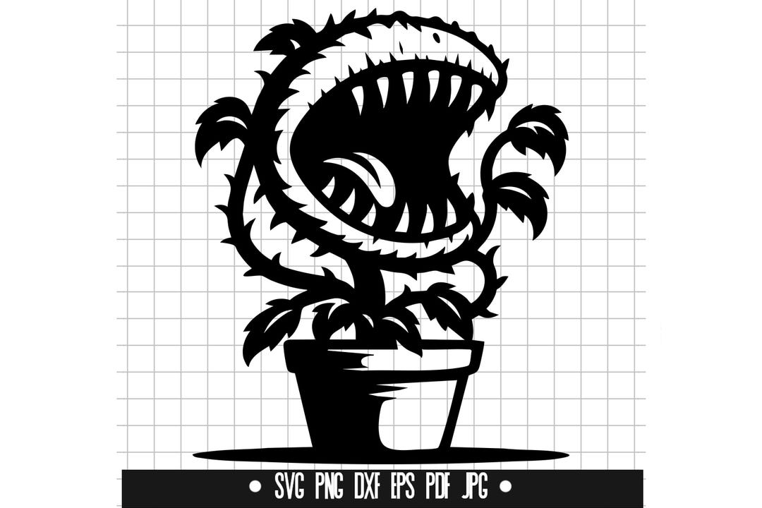 Monster Plant SVG, Carnivorous Plant DXF, Monster Plant PNG, Cut File ...