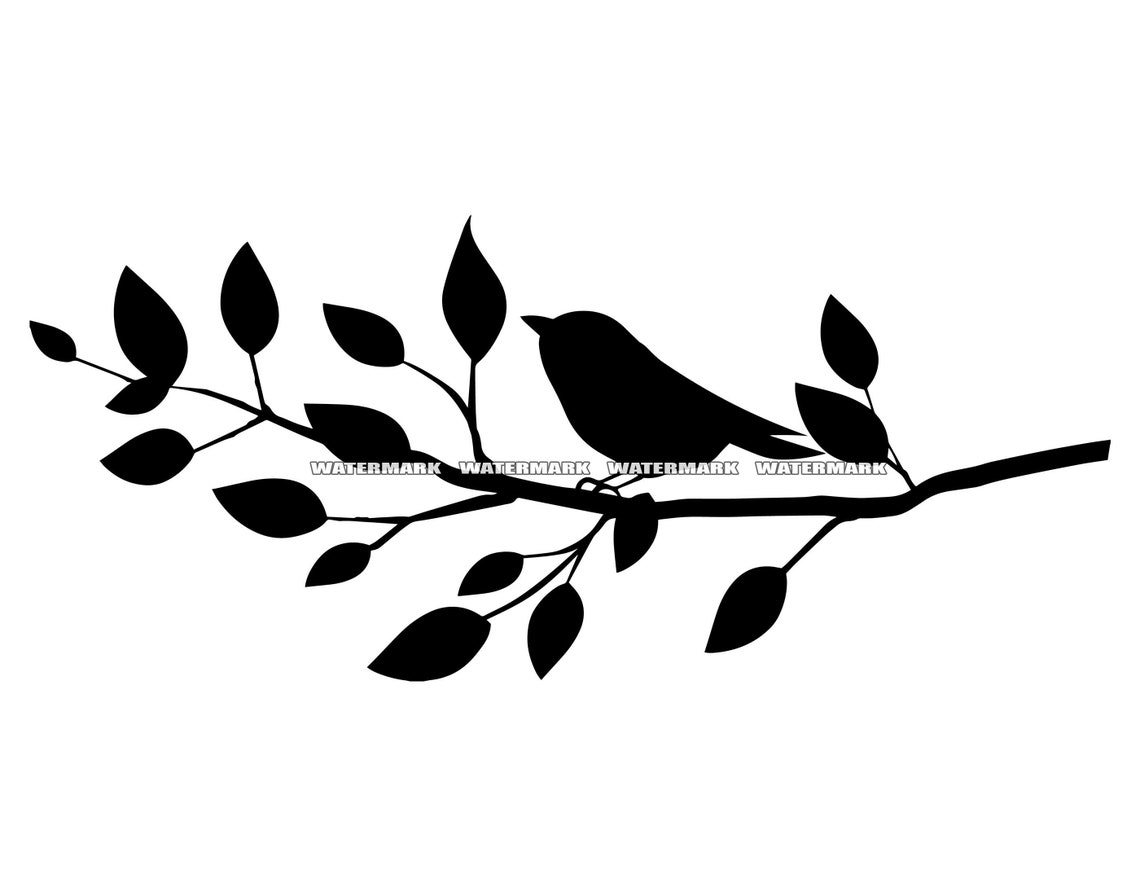Bird on Branch SVG Bird SVG Branch SVG Nature Svg Birds - Etsy Canada