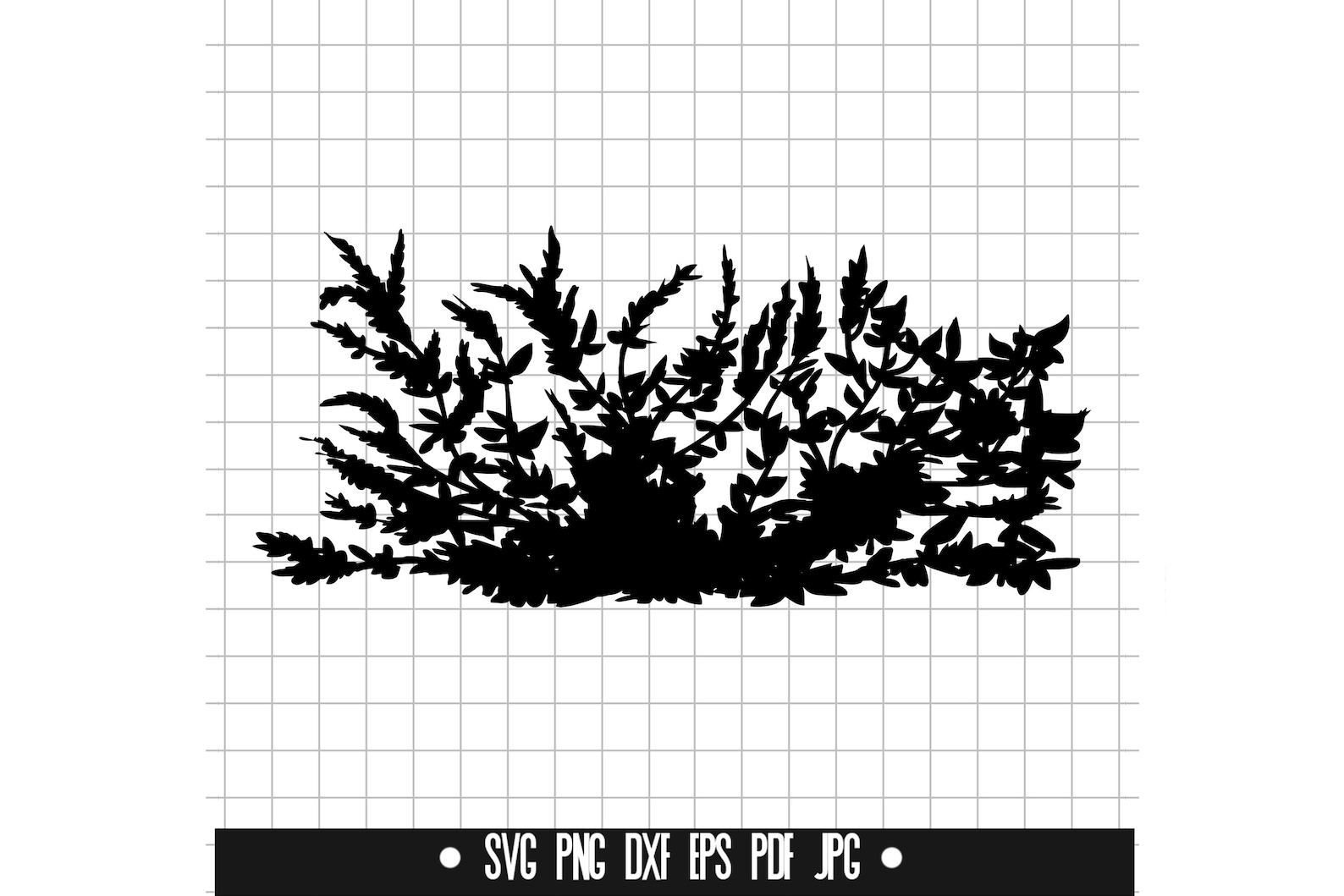 Bush SVG, Bush Cut File, Bush DXF, Bush PNG, Bush Clipart, Bush ...