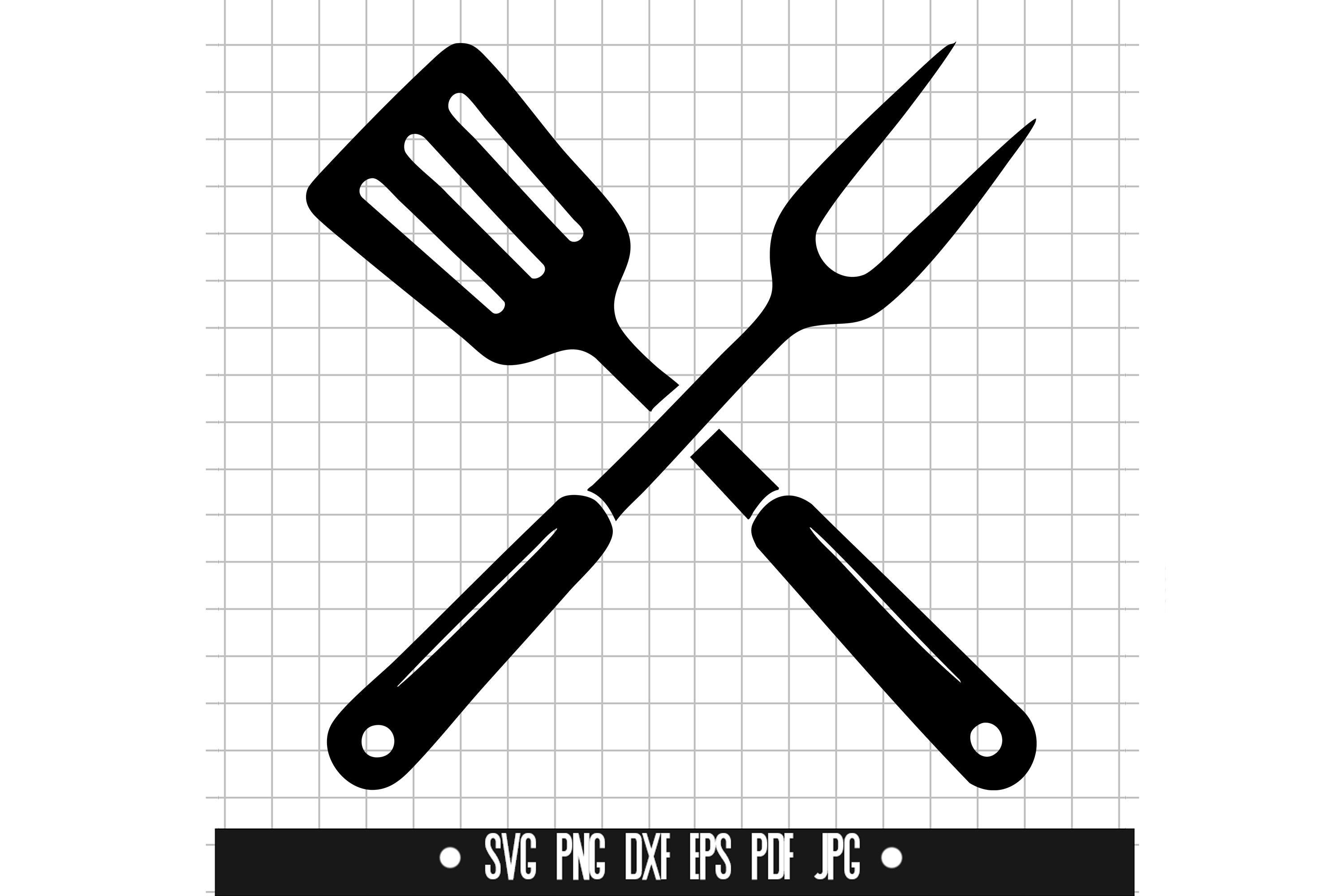 BBQ Tools Svg, Grill Tools Svg, Barbecue Svg, Spatula Fork Svg, Cookout ...