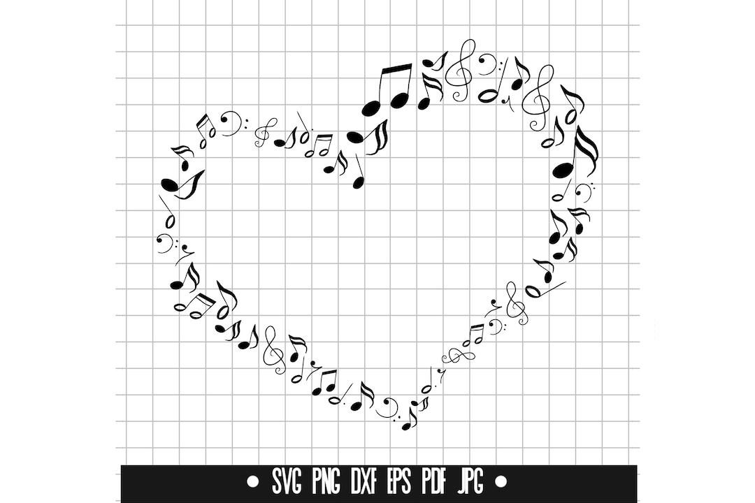 Music Love SVG, Music SVG, Heart SVG, Guitar Svg, Musical Svg, Band Svg ...