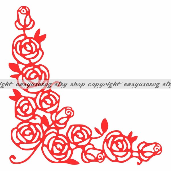 Rose Border - Etsy