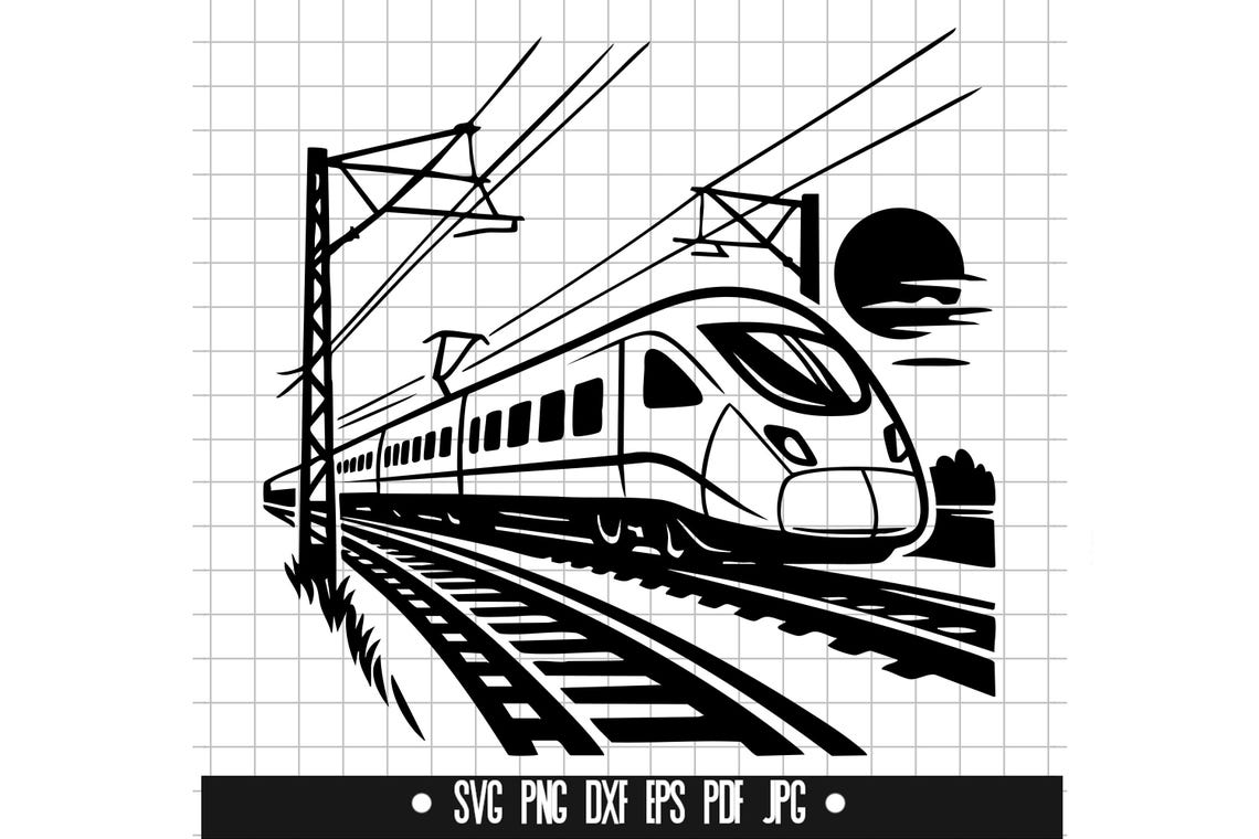 Zug SVG, Kugelzug DXF, Eisenbahn PNG, Zug geschnitten Datei, Clipart ...