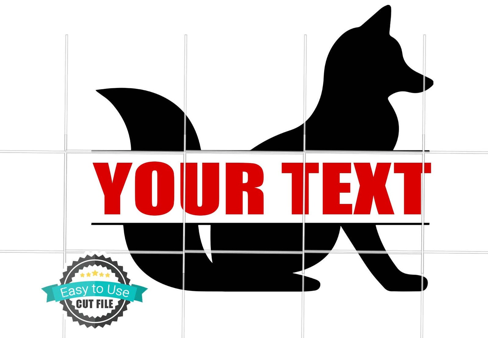 Fox SVG Fox Monogram Fox Split Monogram Fox DXF Fox - Etsy