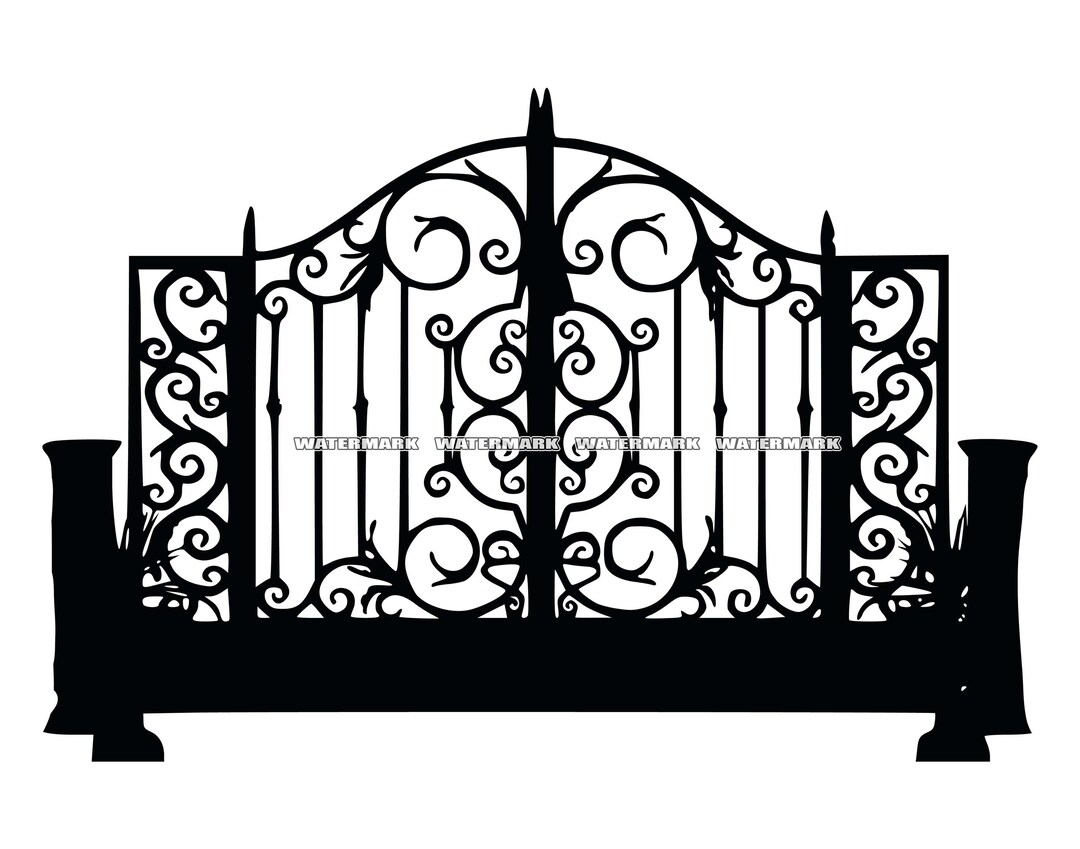 Iron Gate SVG #4 Iron Gate DXF, Iron Gate PNG, Iron Gate Clipart, Iron ...