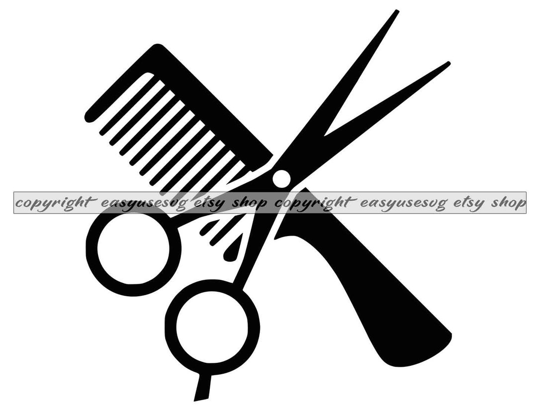 Comb and Scissors SVG, Comb and Scissors DXF, Comb and Scissors PNG ...