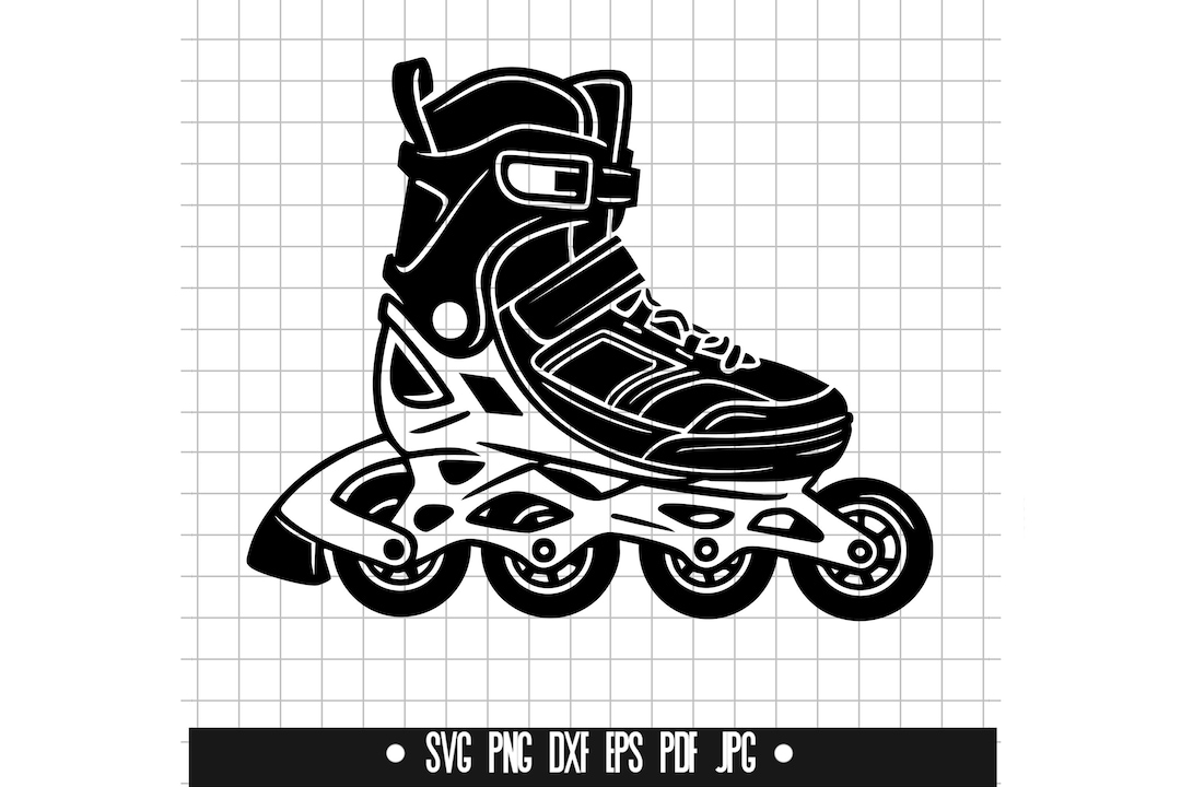 Inline Skate SVG, Inline Skate DXF, Inline Skate PNG, Inline Skate Cut ...