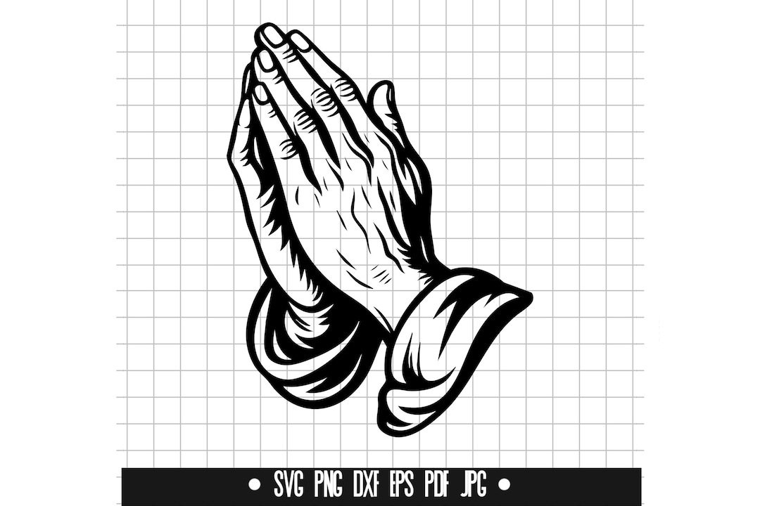 Praying Hands SVG, Praying Hands DXF, Praying Hands PNG, Praying Hands ...