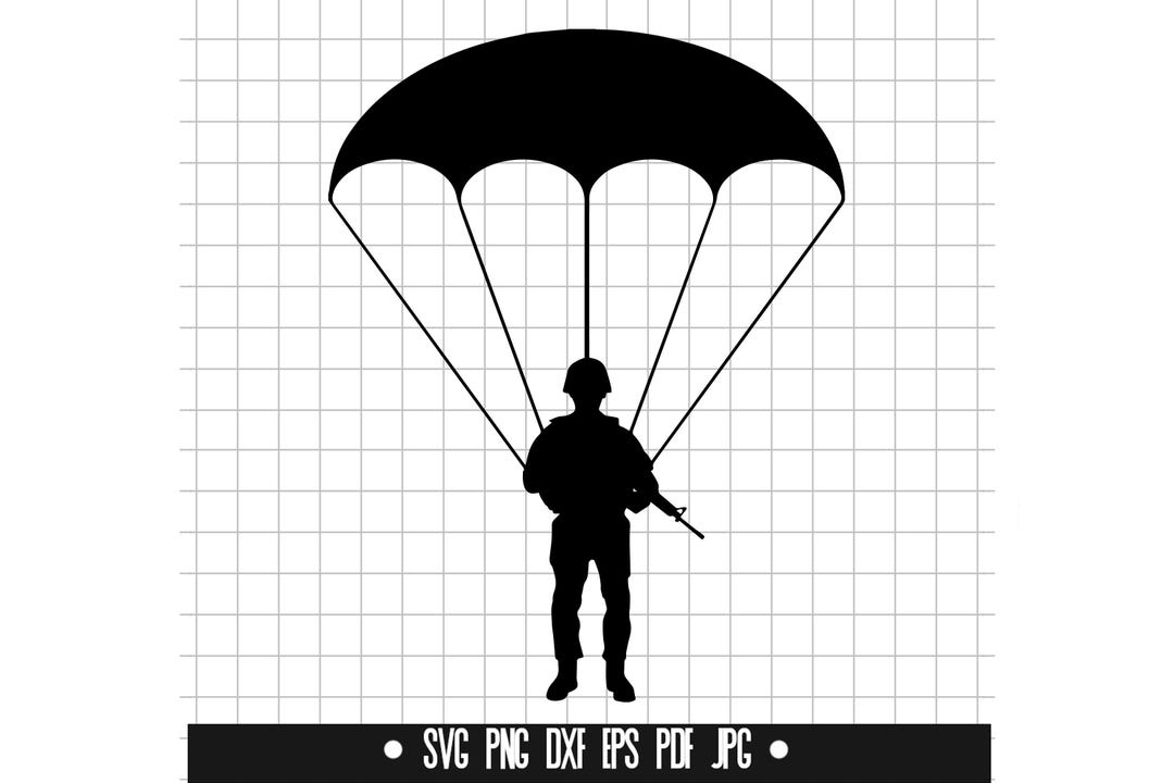 Paratrooper SVG, Soldier SVG, Army SVG, Paratrooper Png, Paratrooper ...