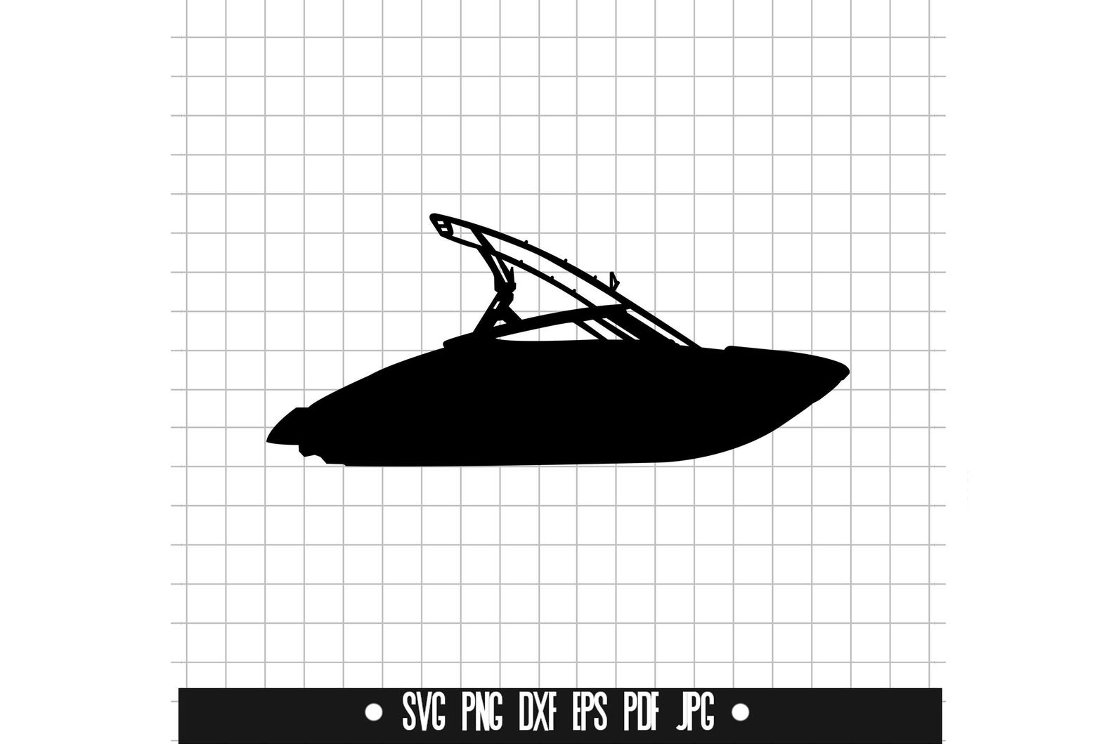 Jet Boat SVG, Jet Boat DXF, Jet Boat PNG, Jet Boat Cut File, Clipart ...