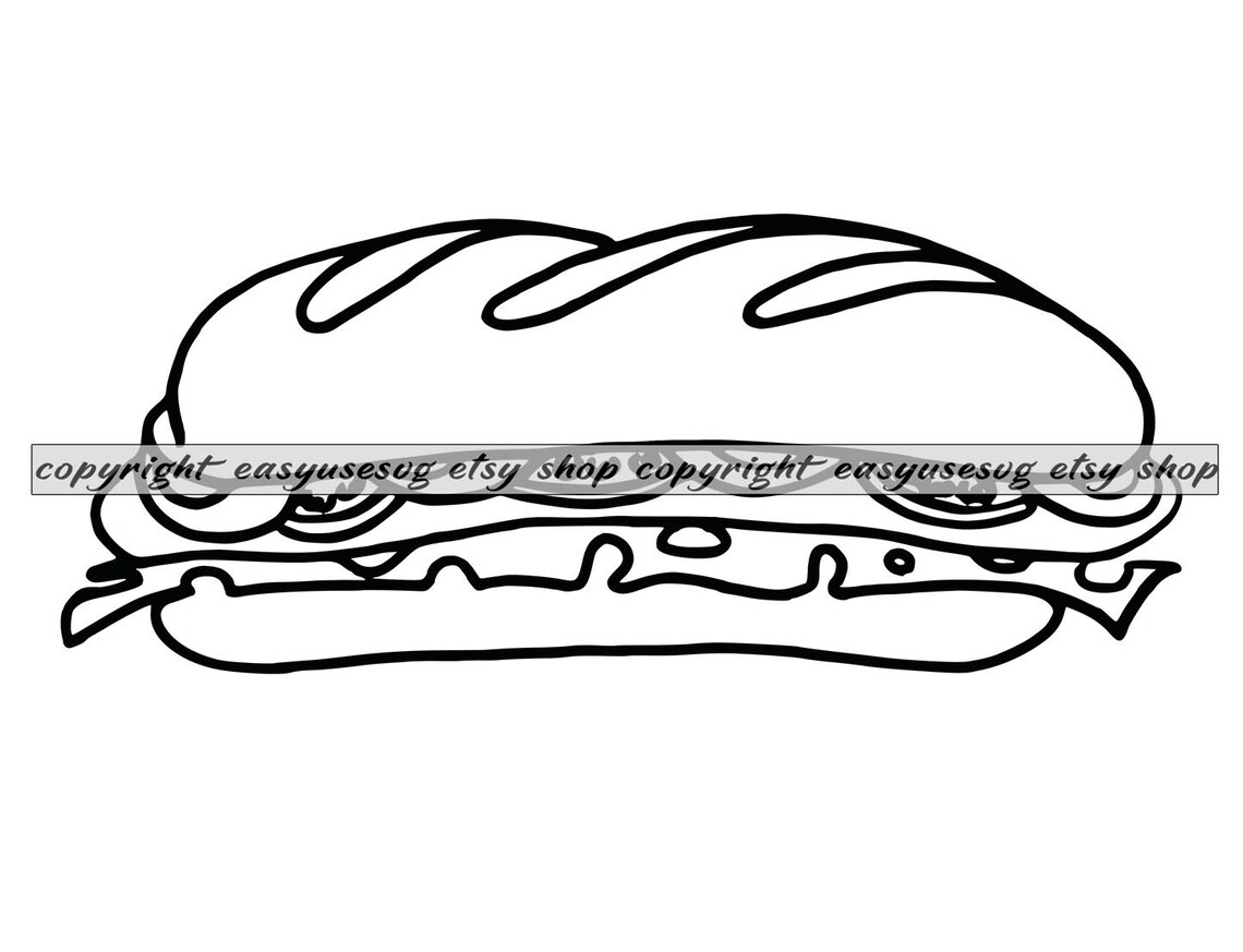Sandwich SVG Sandwich DXF Sandwich PNG Sandwich Clipart - Etsy