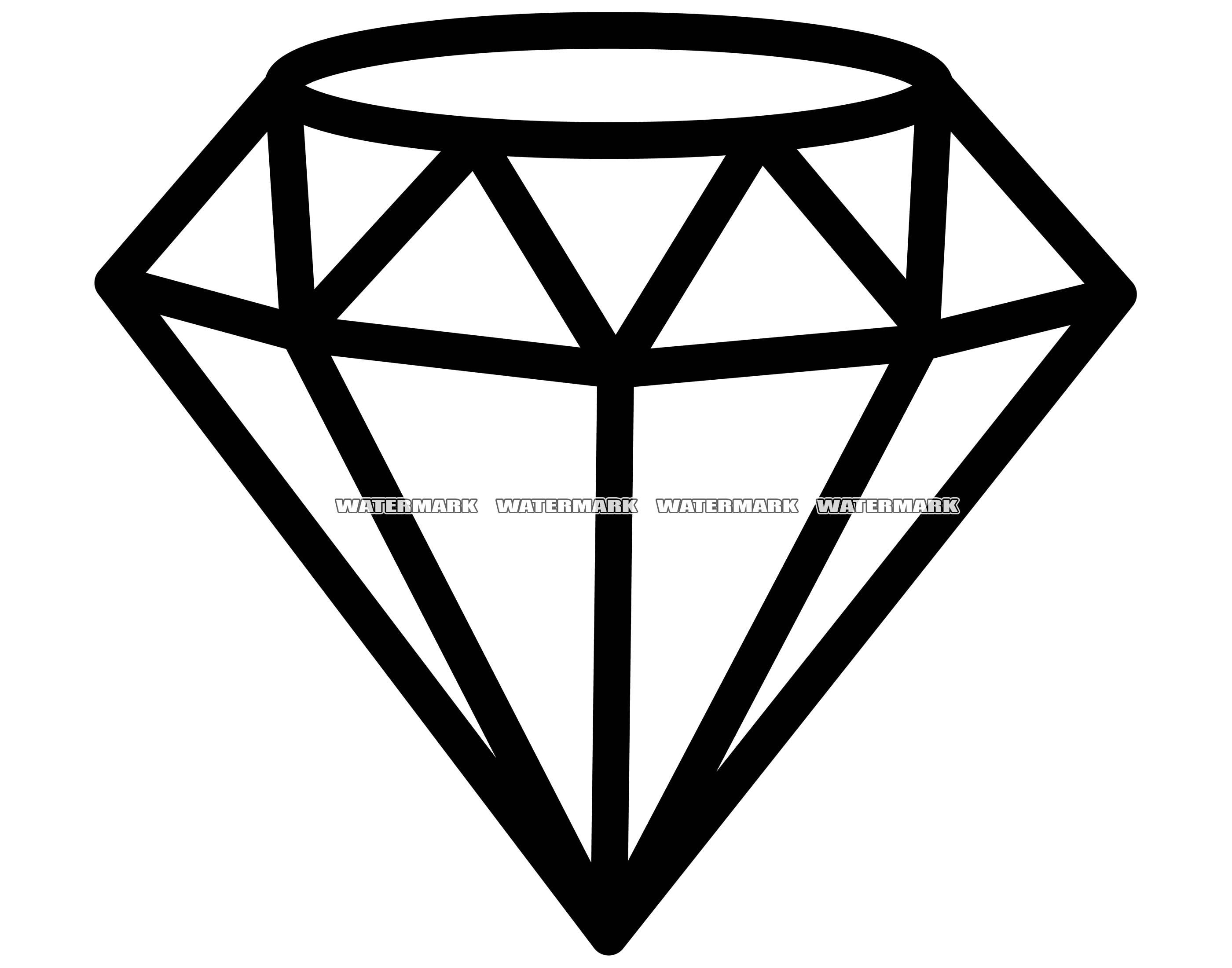 Diamond SVG #1 Diamond DXF, Diamond PNG, Diamond Clipart, Diamond ...
