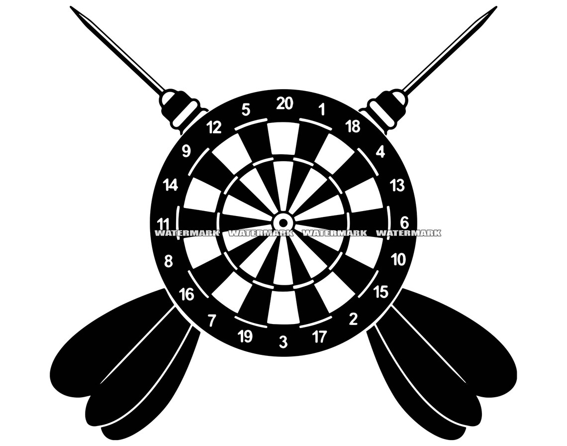 Darts SVG Dartboad SVG Dart Game SVG 4 Darts Dxf Darts - Etsy