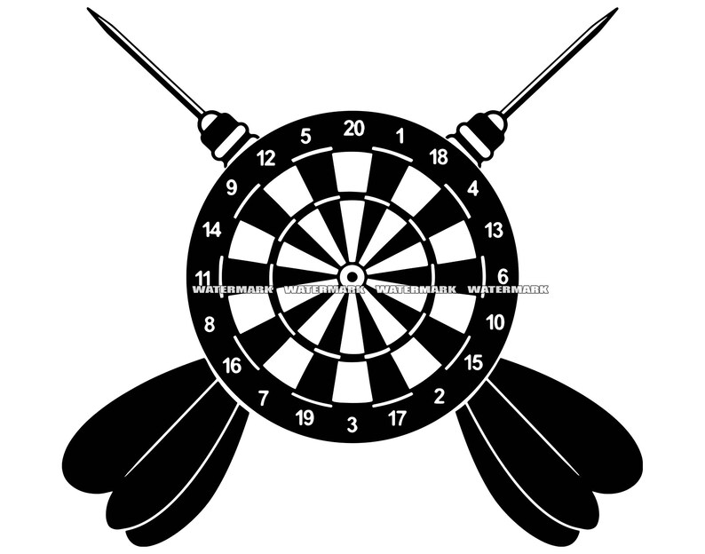 Darts SVG Dartboad SVG Dart Game SVG 4 Darts Dxf Darts - Etsy