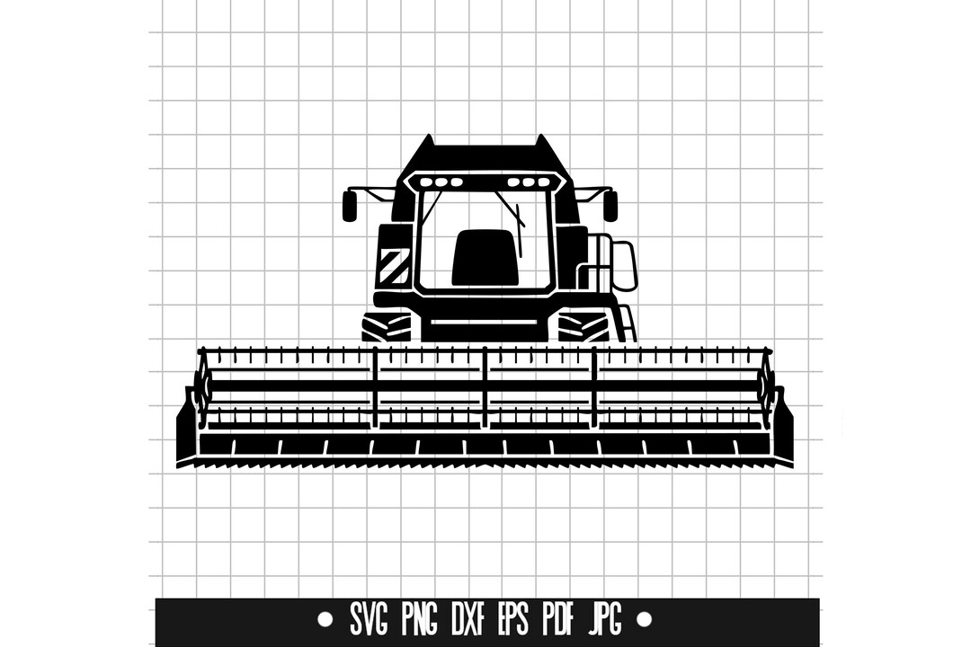 Combine Harvester Svg, Farming Svg, Agricultural Svg, Tractor Svg ...