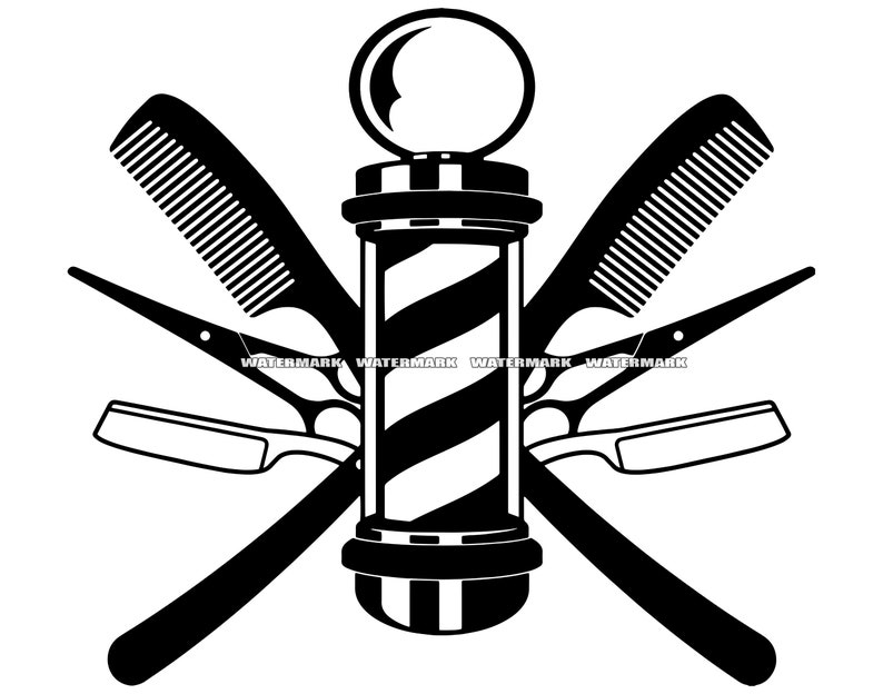 Barber SVG 1 Barber DXF Barber PNG Barber Clipart Barber - Etsy