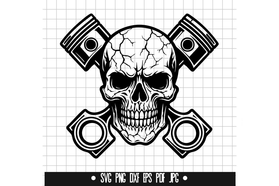 Cracked Skull SVG, Cracked Skull DXF, Skull Crack PNG, Skull Cut File ...