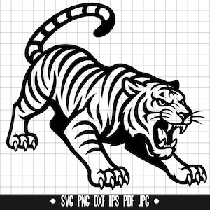 Tiger Svg, Wild Svg, Roar Svg, Animal Svg, Jungle Svg, Predator Svg ...