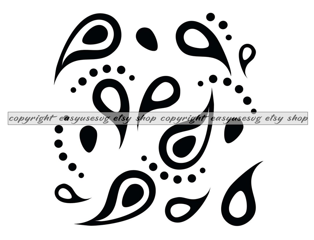 Paisley SVG, Paisley DXF, Paisley PNG, Paisley Clipart, Paisley ...