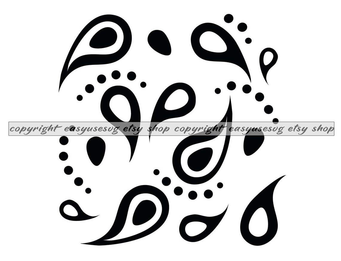 Paisley SVG, Paisley DXF, Paisley PNG, Paisley Clipart, Paisley ...