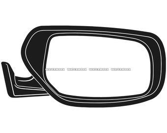 Car Side Mirror Svg - Etsy