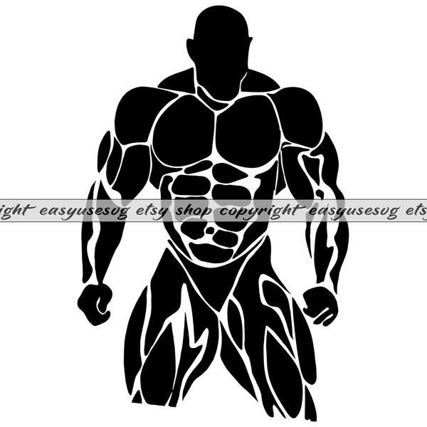 Muscle Man Png - Etsy