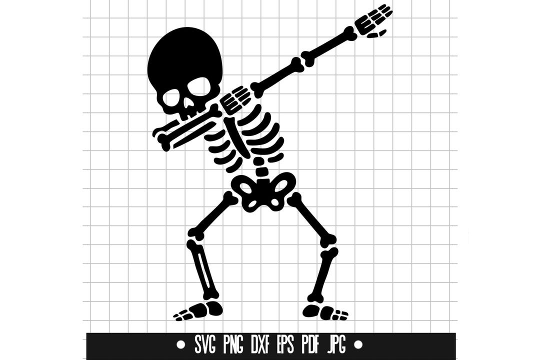 Skeleton Dab Svg, Dabbing Skeleton Svg, Skull Dance Svg, Halloween Dab ...