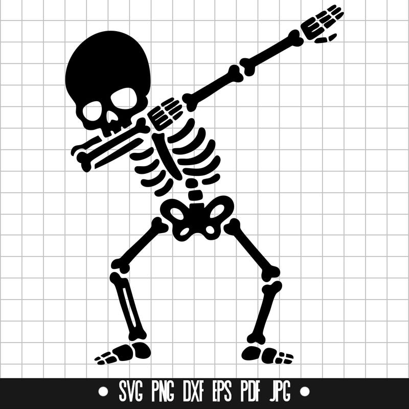 Dabbing Skeleton Svg - Etsy