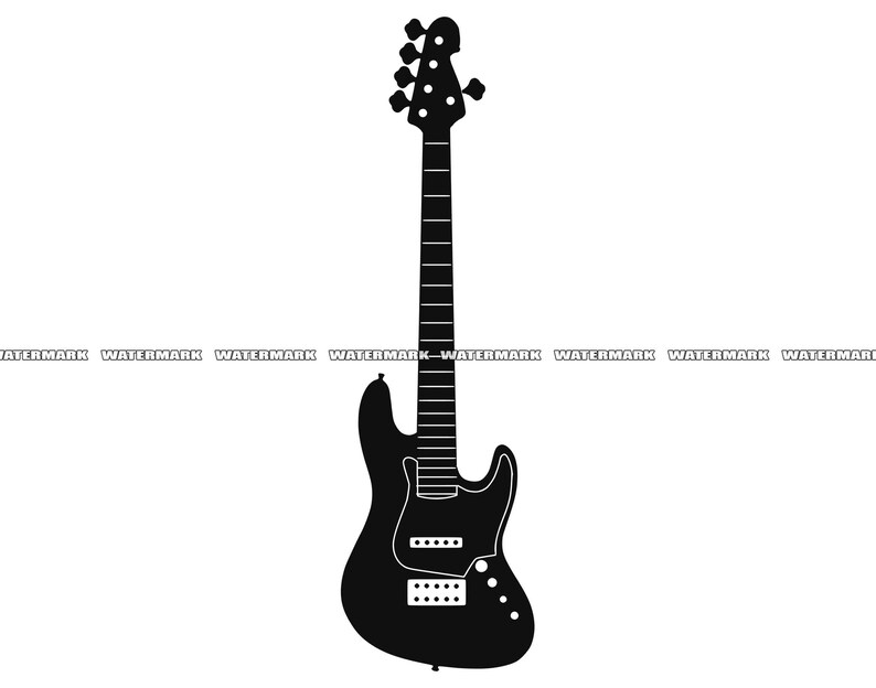 Bass Guitar SVG, Bass Guitar Cut File, Bass Guitar DXF, Bass Guitar PNG ...