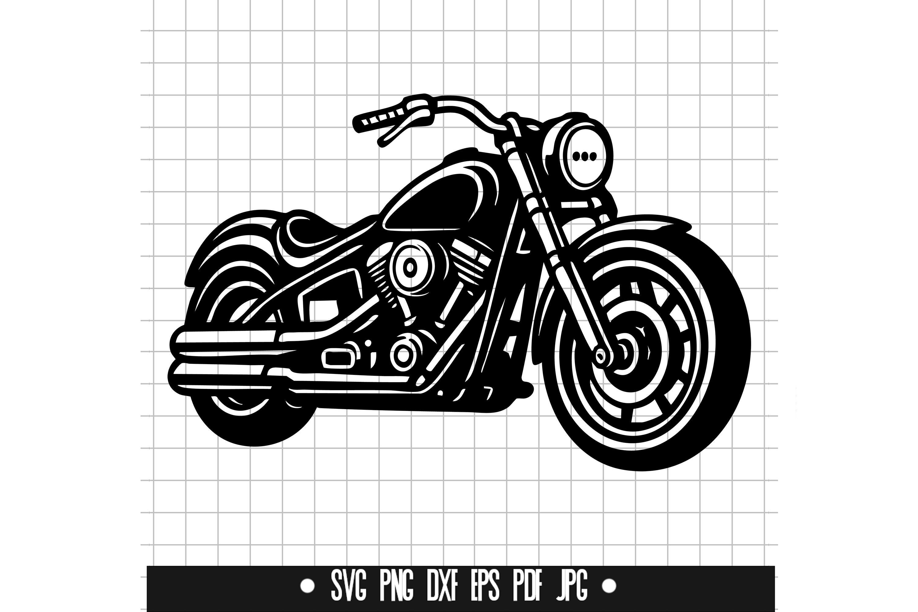 Motorcycle SVG, Chopper Bike PNG, Vintage Rider Cut File, Motorcycle ...