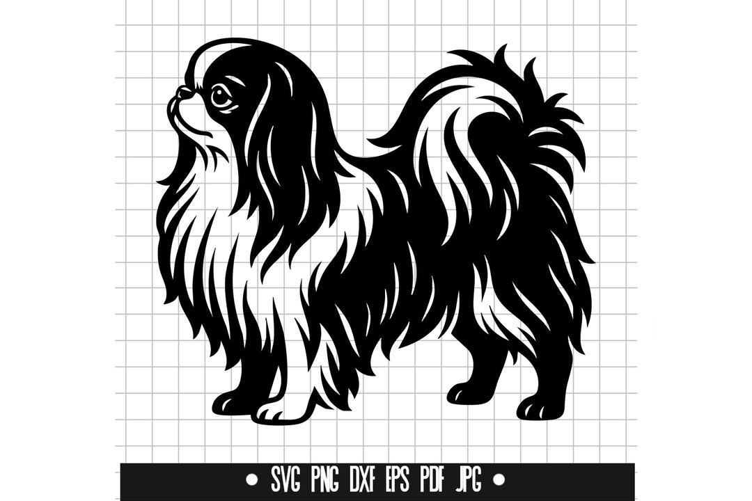 Japanese Chin SVG, Japanese Chin PNG, Japanese Chin DXF, Japanese Chin ...