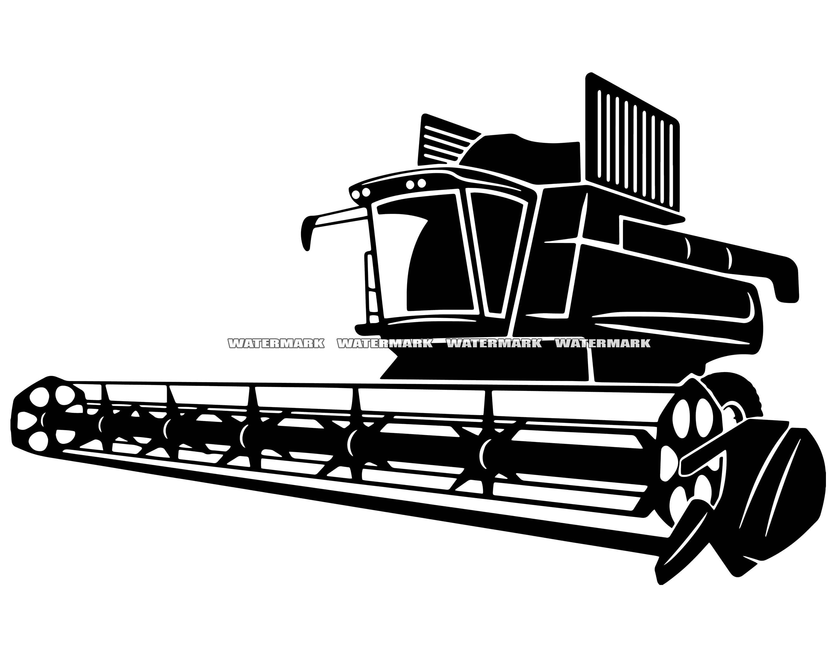 Combine Harvester Clipart
