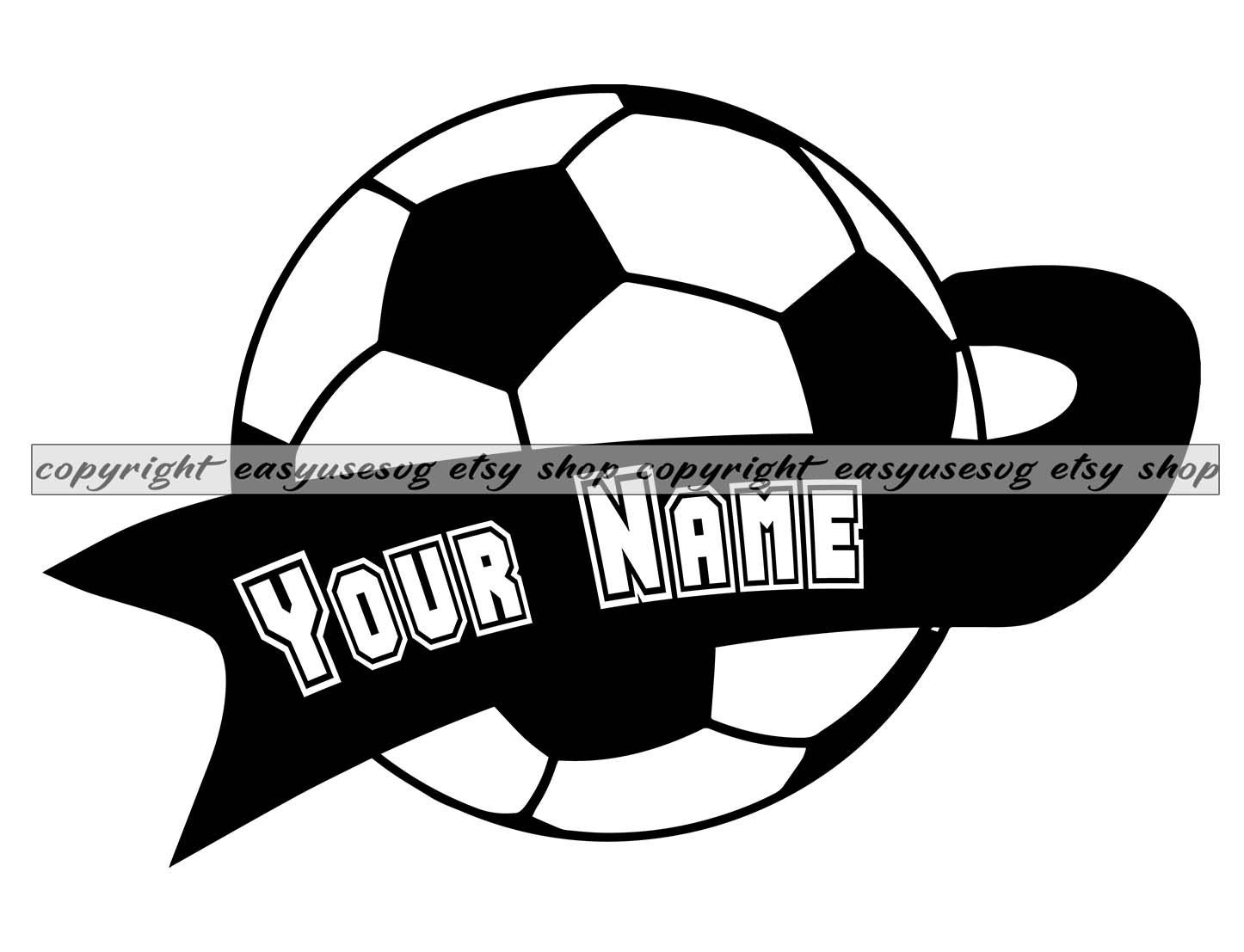 Customizable Soccer Ball SVG DXF PNG Cut File - Etsy