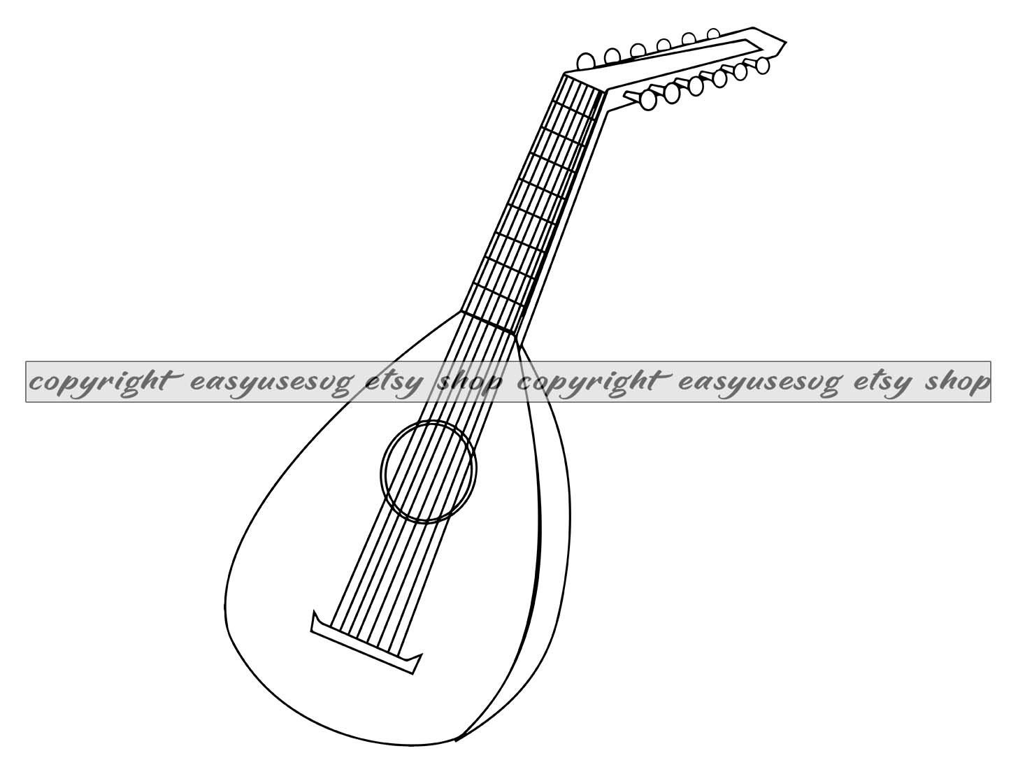 Lute SVG Lute DXF Lute PNG Lute Clipart Lute Silhouette - Etsy Canada