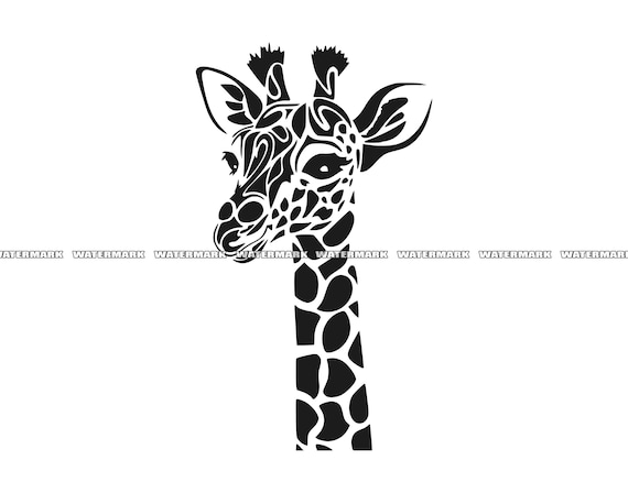 Giraffe Head Silhouette Clip Art
