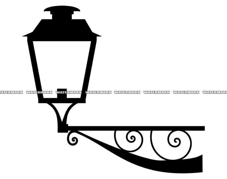 Street Lamp SVG 2 Street Lamp Cut File Street Lamp DXF - Etsy