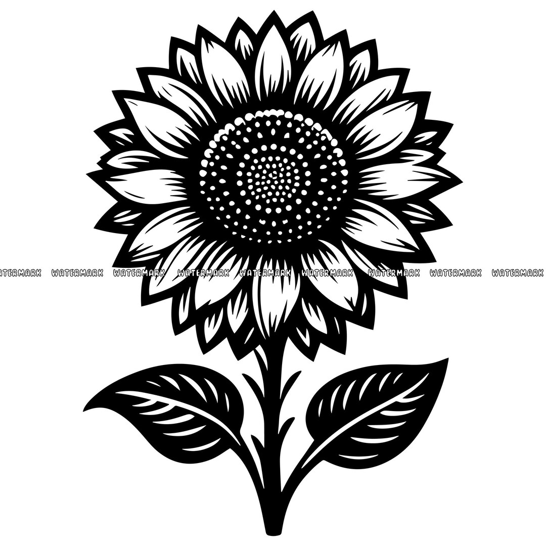 Sunflower SVG, Sunflower DXF, Sunflower PNG, Sunflower Cut File ...