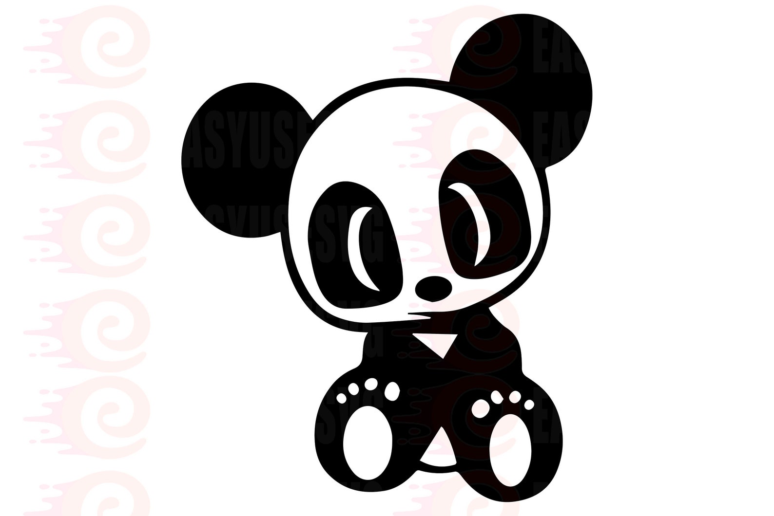 Giant Panda Car Stiker Decal SVG Cut Files Giant Panda SVG | Etsy