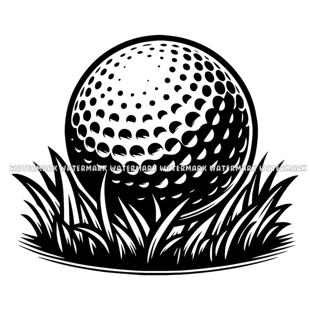 Golf Ball on Grass SVG, Golf Ball DXF, Golf Ball PNG, Golf Ball Cut ...