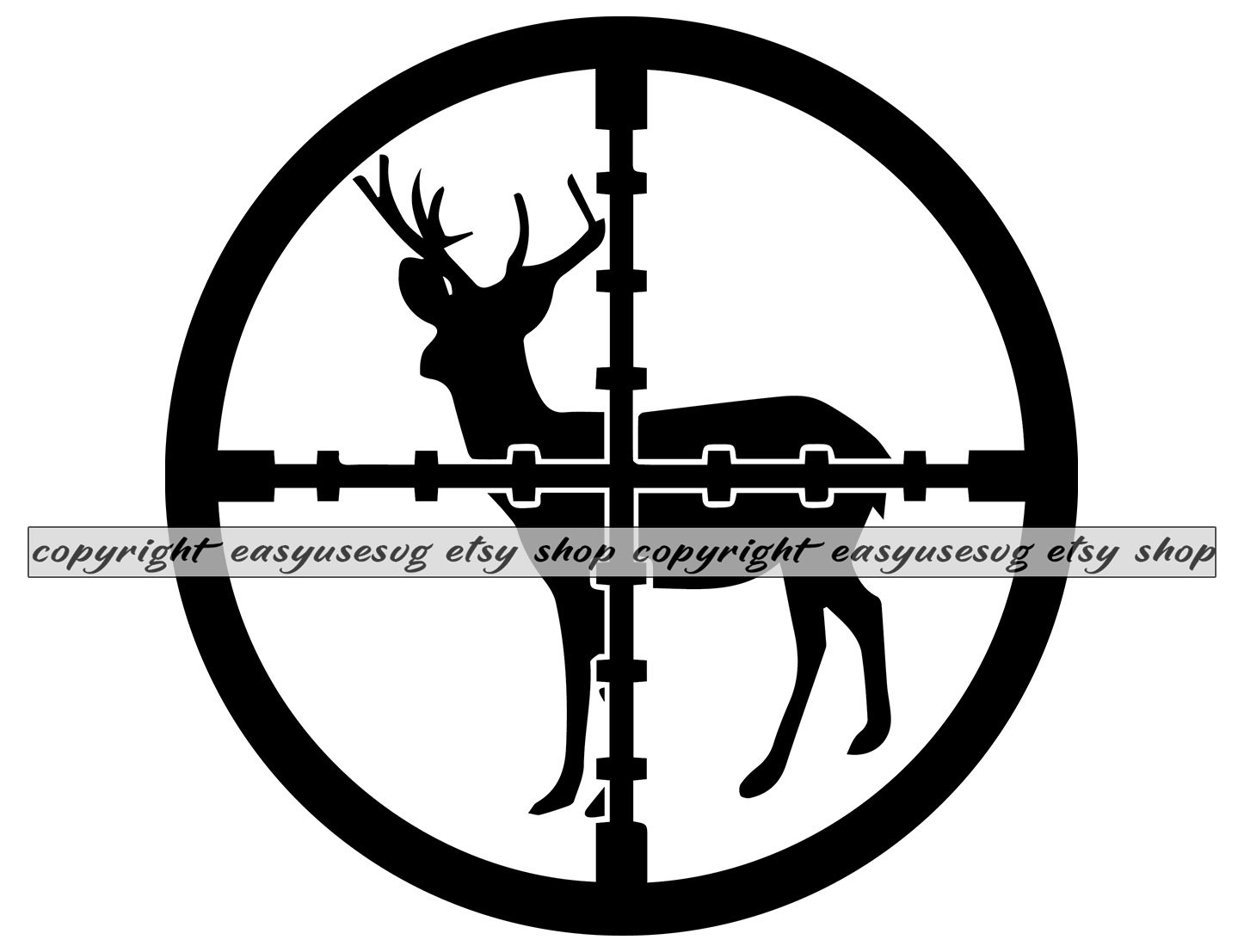 Deer Hunt SVG Hunter Deer Forest Hunt Aim Target Crosshair SVG - Etsy