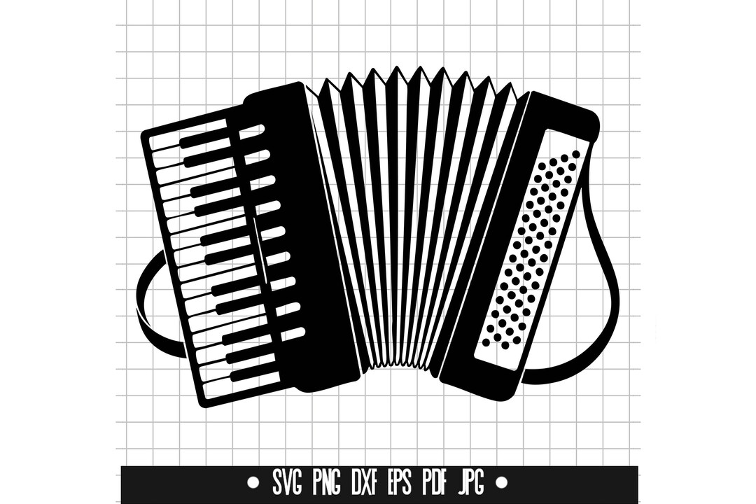 Accordion SVG, Music Instrument DXF, Folk Band PNG, Cut File, Clipart ...