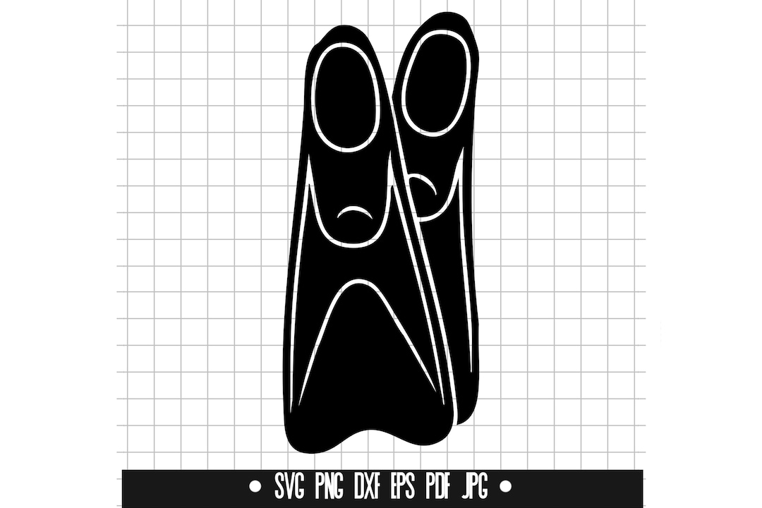 Swim Fins SVG, Swim Fins DXF, Swim Fins PNG, Swim Fins Cut File ...
