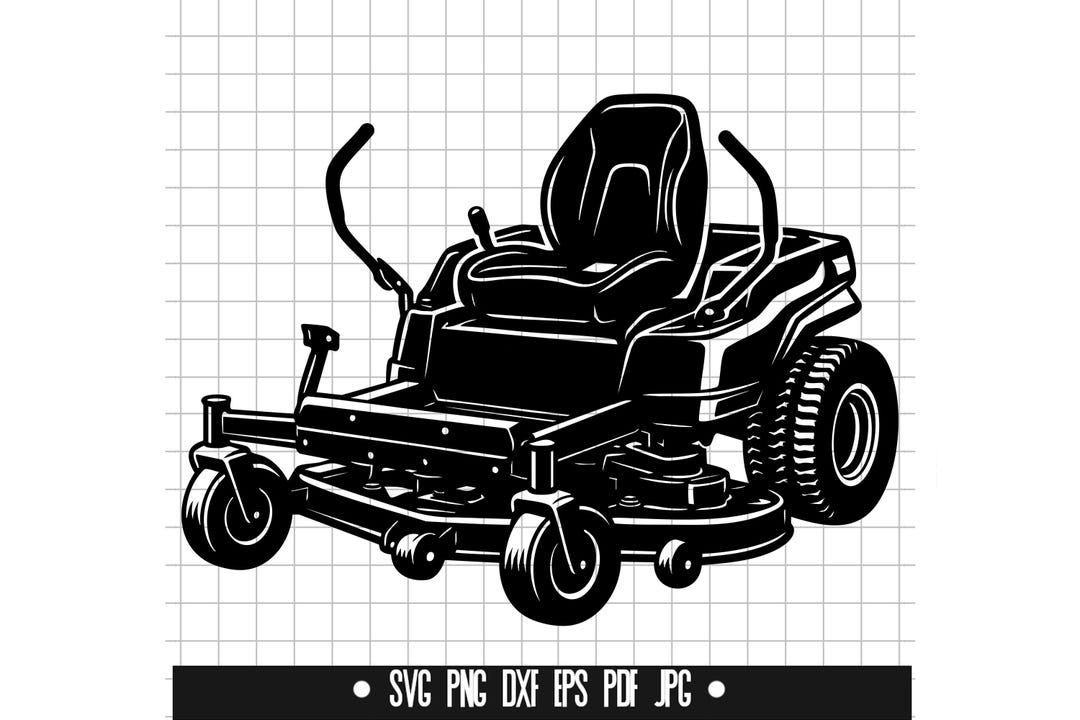Zero Turn Lawn Mower Svg, Mower Cut File Svg, Mowing Svg, Lawn ...