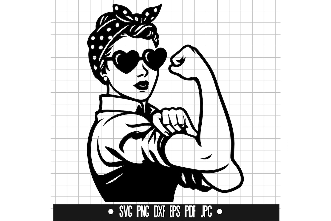 Rosie the Riveter SVG, Rosie DXF, Rosie PNG, Rosie Cut File, Clipart ...