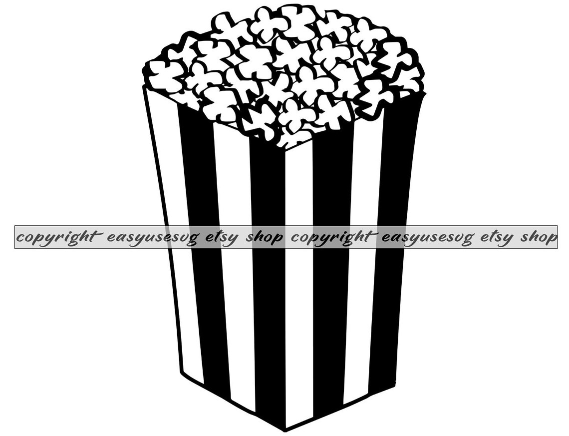 Popcorn SVG, Cinema SVG, Movie SVG, Pop-corn Svg, Popcorn Clipart ...