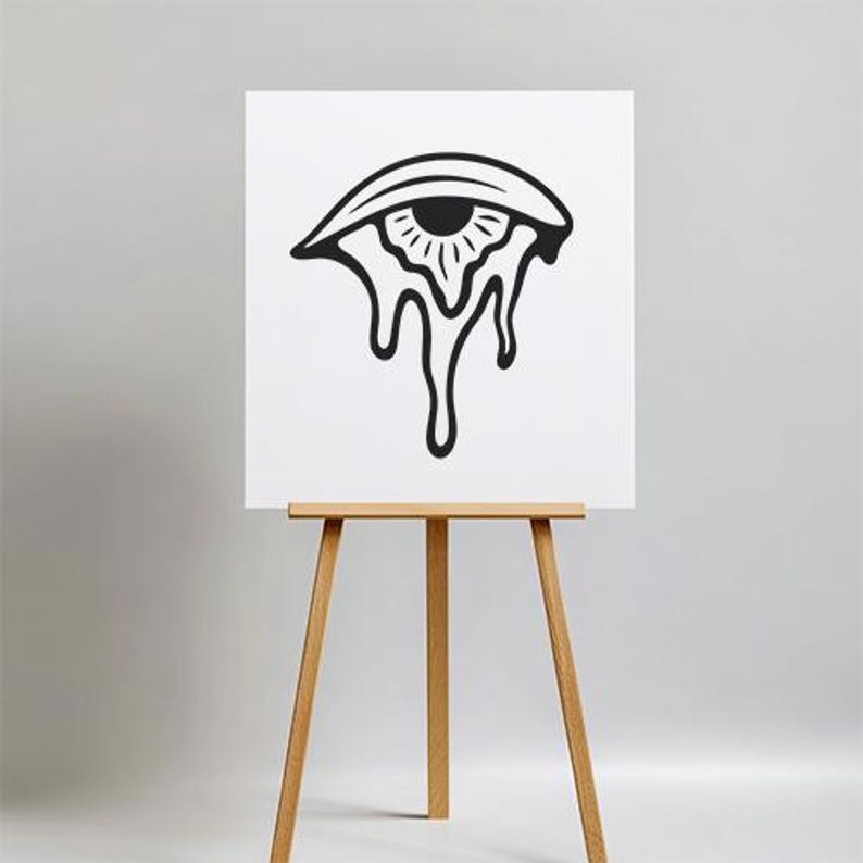 Melting Eye SVG, Dripping Eye DXF, Horror Eye PNG, Eye Cut File ...